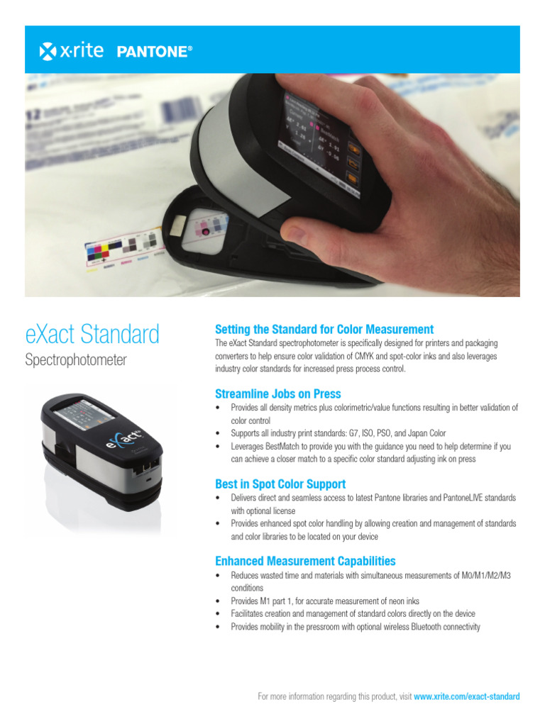 eXact Standard: Advanced Color Measurement Tool | PDF ...