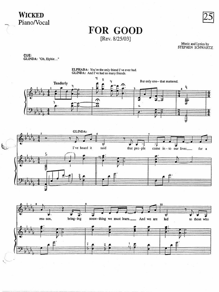 Wicked Musical - Partitura | PDF Wicked Musical - Partitura | PDF