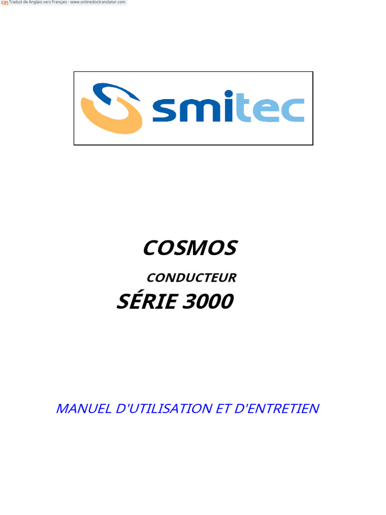 Cosmos 3000 Manual en .en.fr | PDF | USB | Connectique
