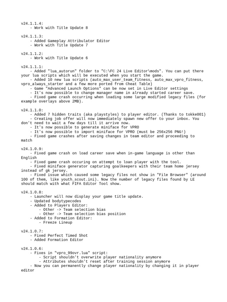 Changelog | Download Free PDF | Software | Computing