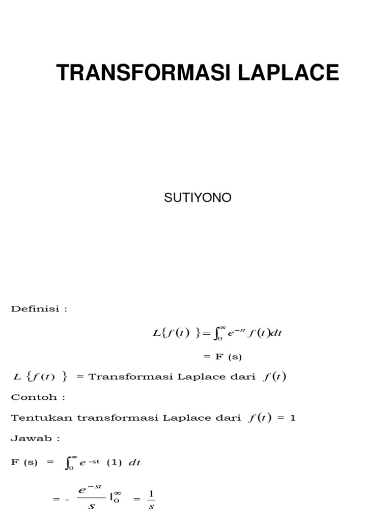 Transformasi Laplace | PDF