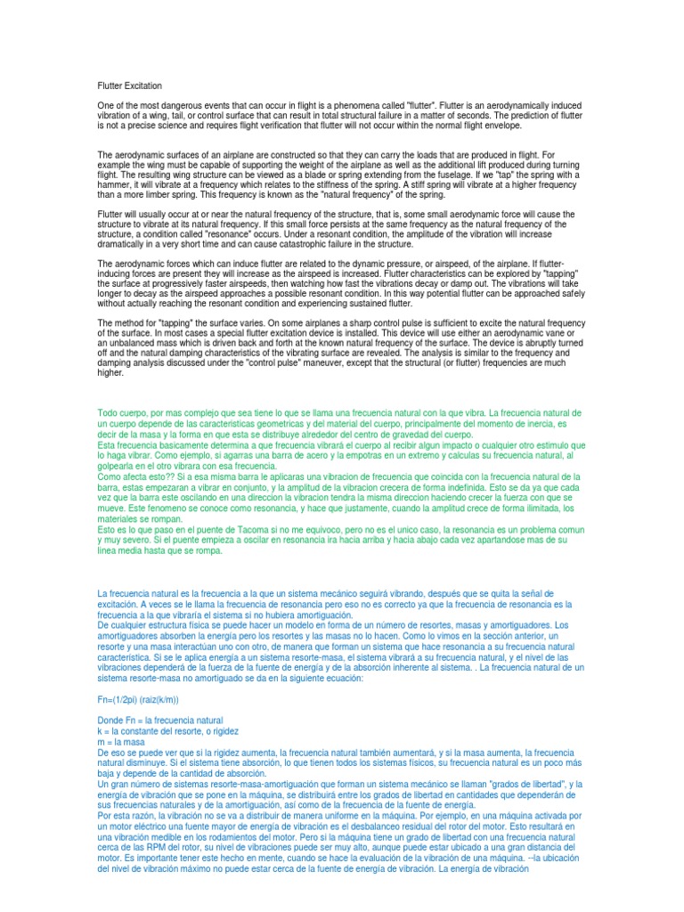 Flutter Excitation | PDF | Aircraft | Normal Mode