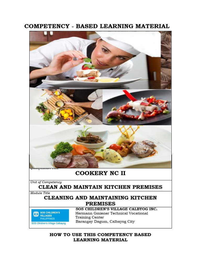 Cok Cblm-Clean and Maintain Kitchen Premises | PDF | Cookware And ...