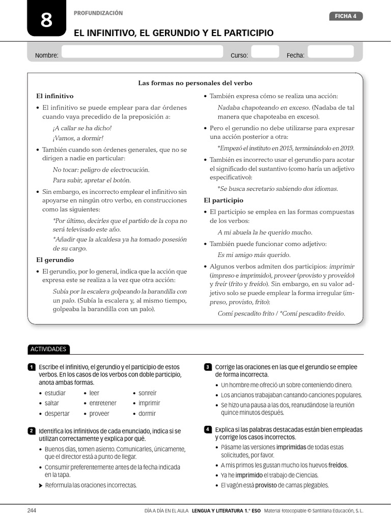 Verbos 1 Descargar Gratis Pdf Verbo Lingüística