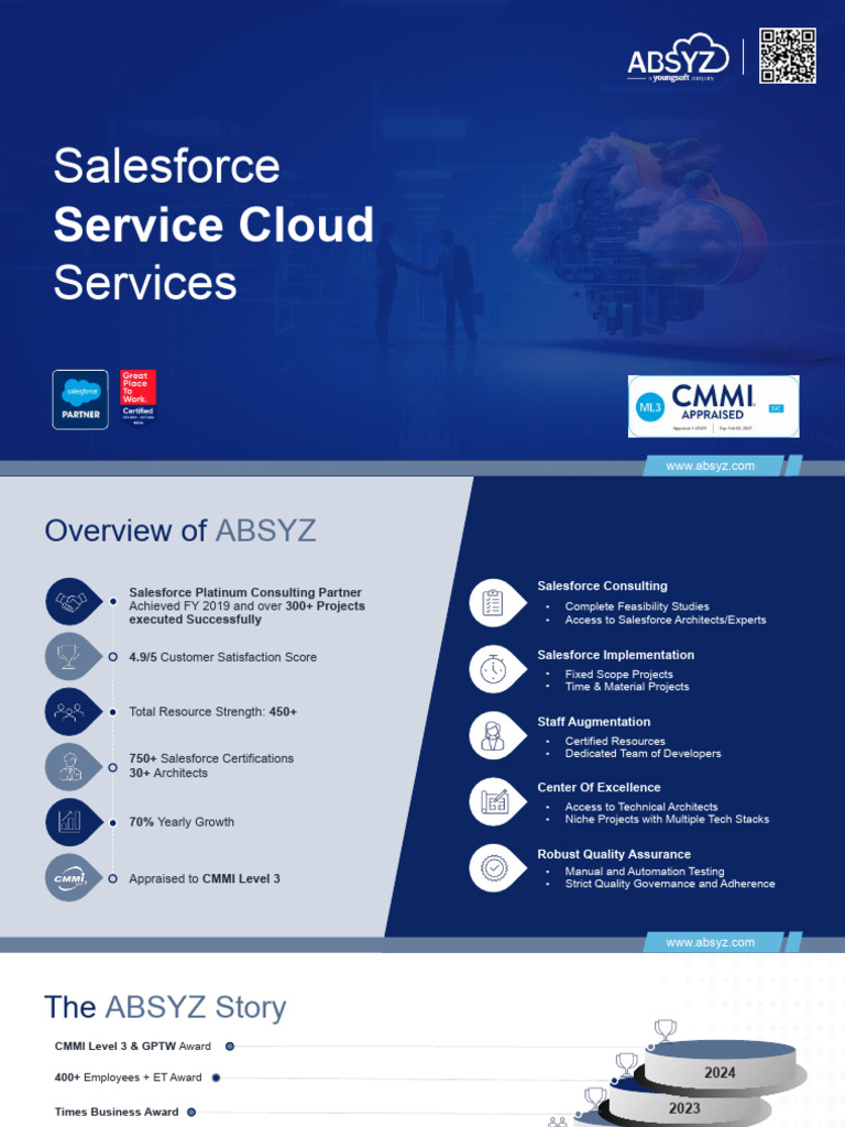 Salesforce Service Cloud Services PPT by ABSYZ | PDF | Cloud Computing | Consultant