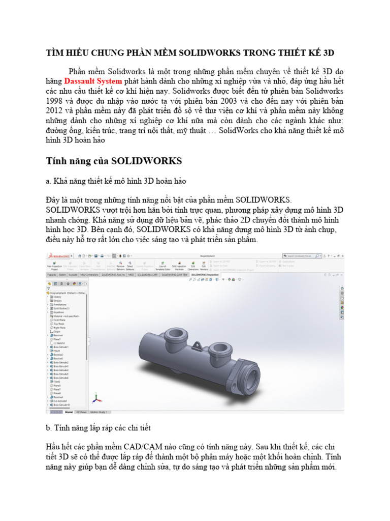 GIỚI THIỆU PHẦN MỀM SOLIDWORKS | PDF
