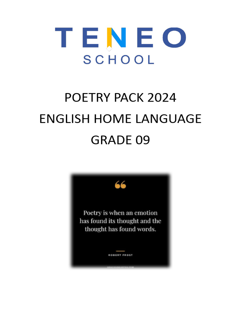 Grade 9 Poetry Collection 2024 | PDF
