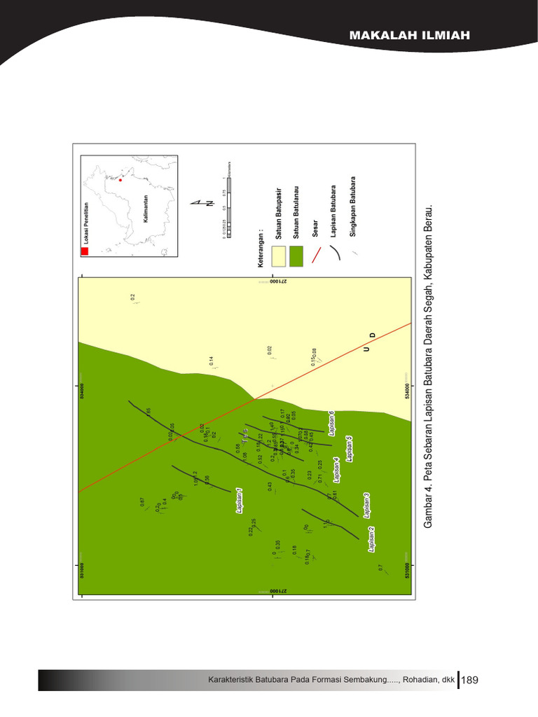 Peta Sebaran Lapisan Batubara | PDF