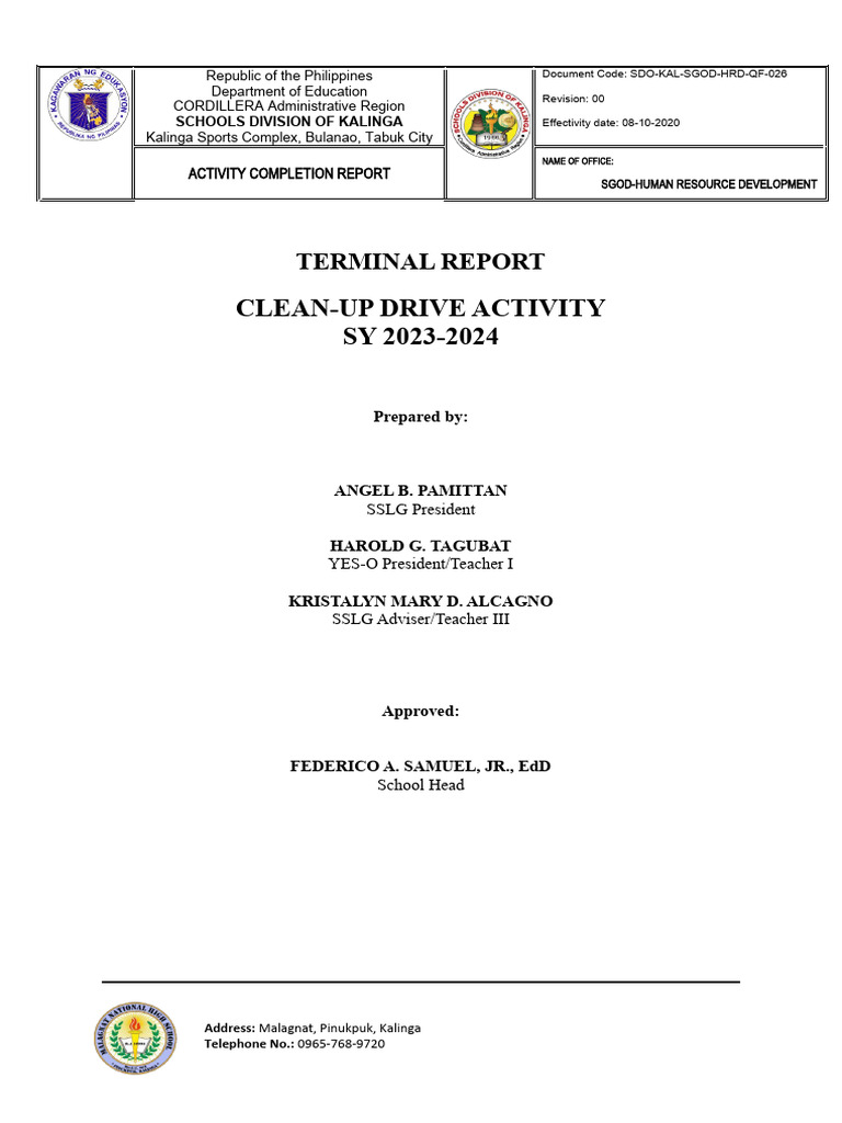 Clean-Up Drive TR | PDF | Civic Engagement | Community