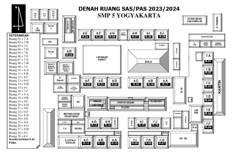 (REVISI) DENAH RUANG SAS & PAS Ganjil 2023 | PDF