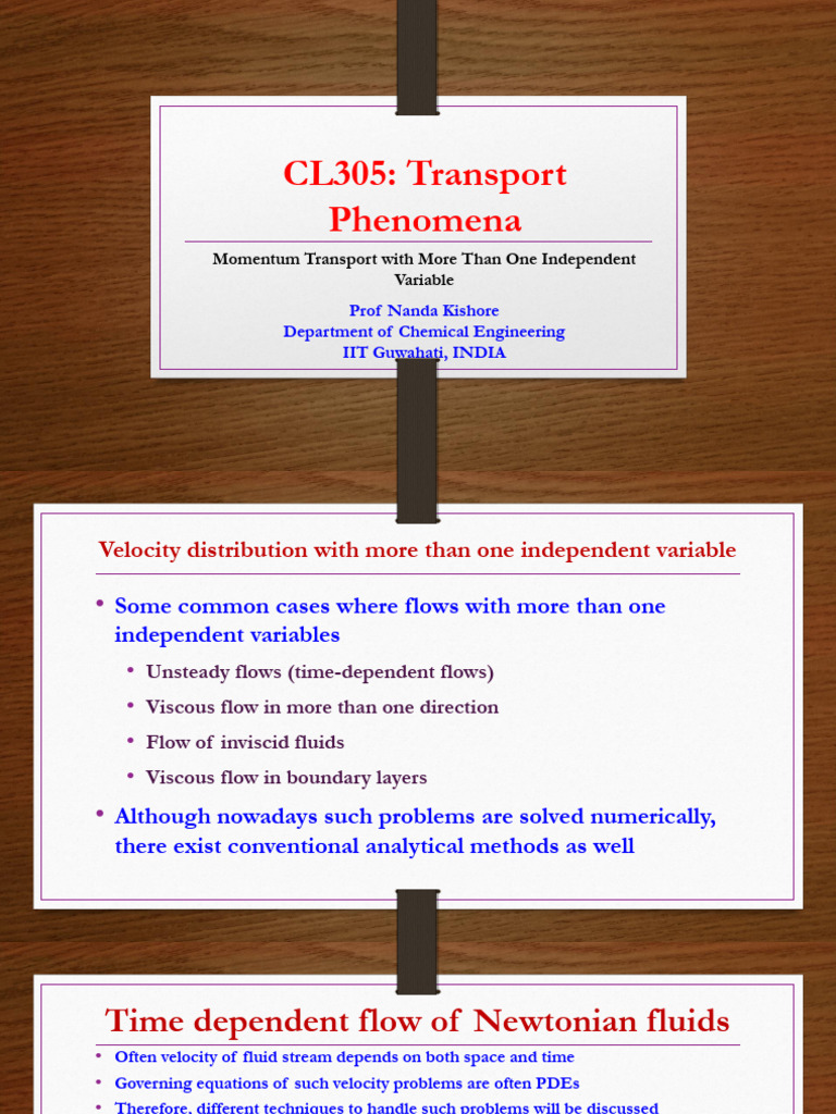 5-CL305-More Than One Indpt Variables | PDF | Fluid Dynamics | Viscosity