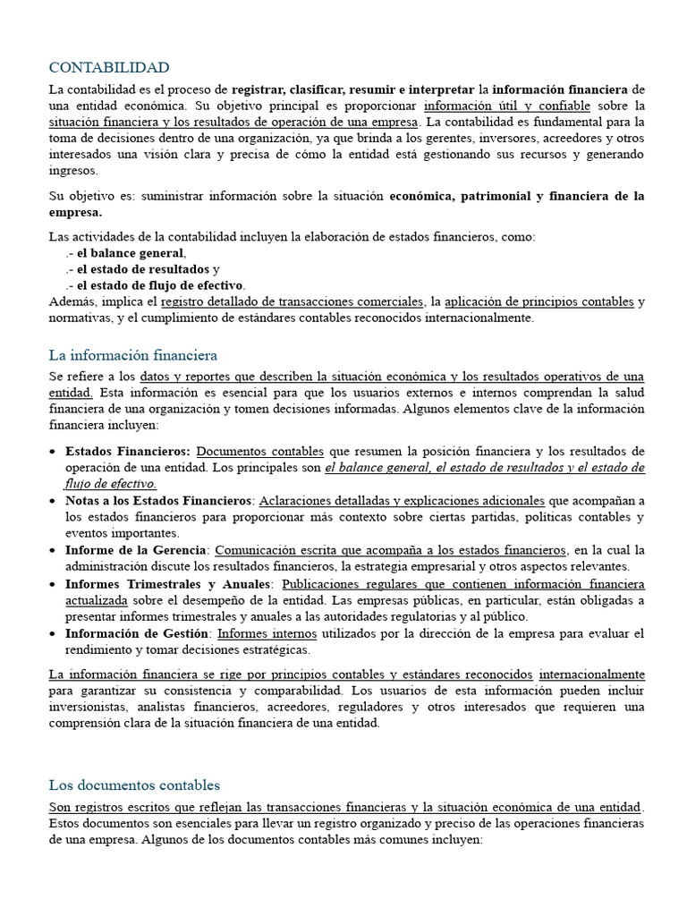 Contabilidad Resumen | Descargar gratis PDF | Contabilidad | Estado ...