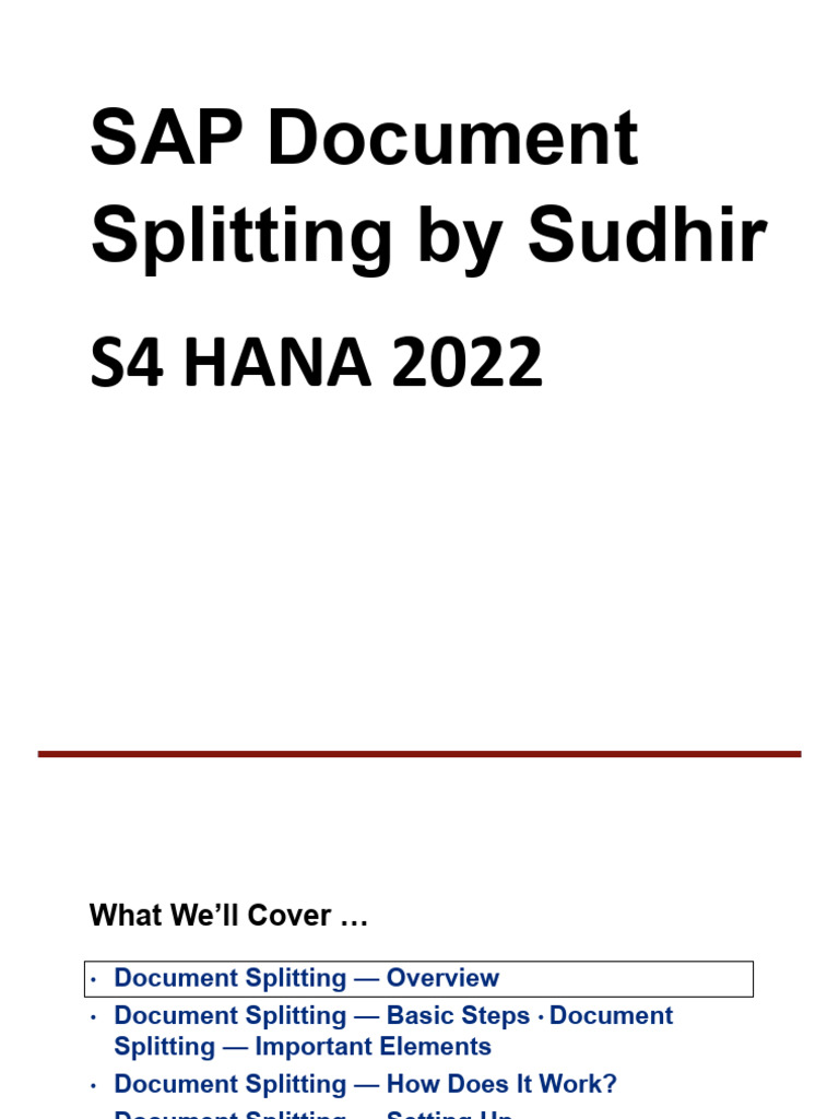 Document Splitting | Download Free PDF | Expense | Revenue