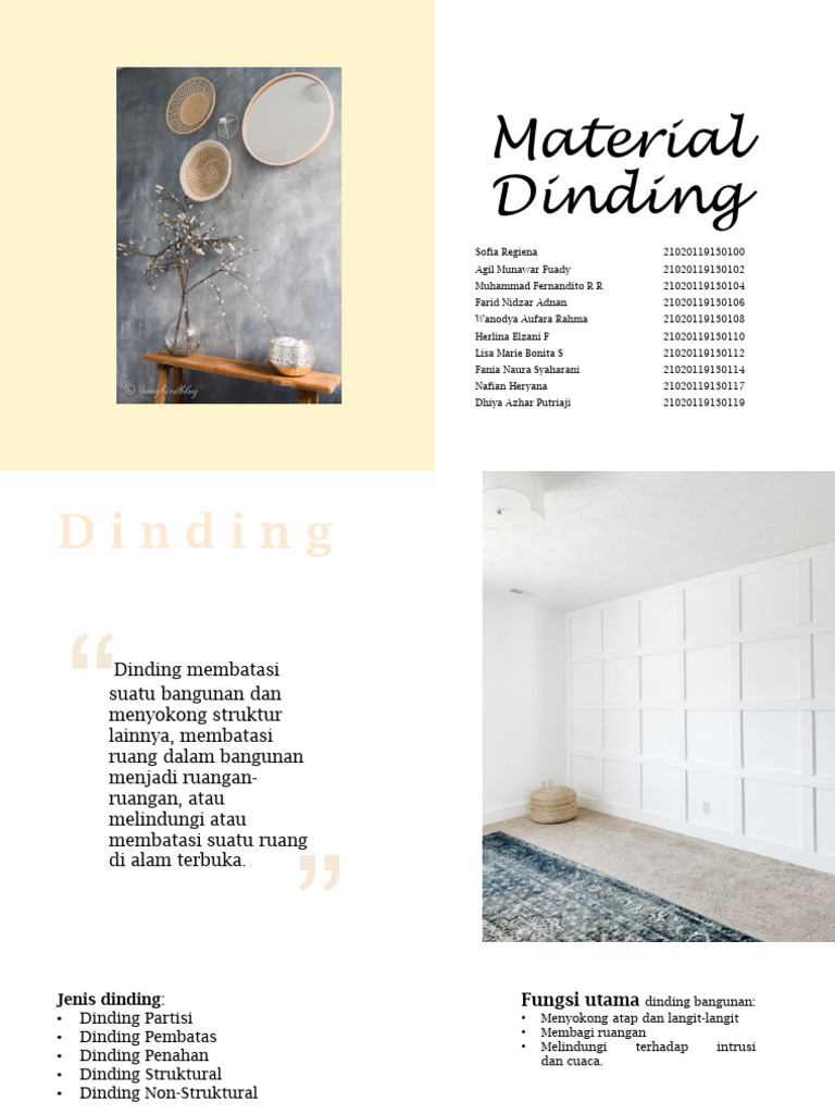 Jenis dan Material Dinding Bangunan | PDF