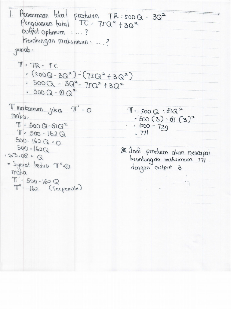 Diskusi 8 Matematika Ekonomi-AGUS SUWARNO | PDF