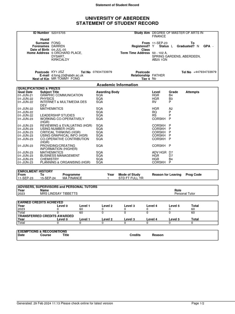Record Card | PDF | Student Assessment And Evaluation | Vocational ...