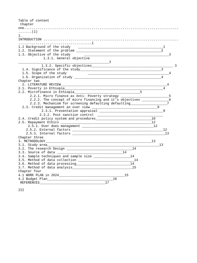 Table of Conten | Download Free PDF | Microfinance | Economies
