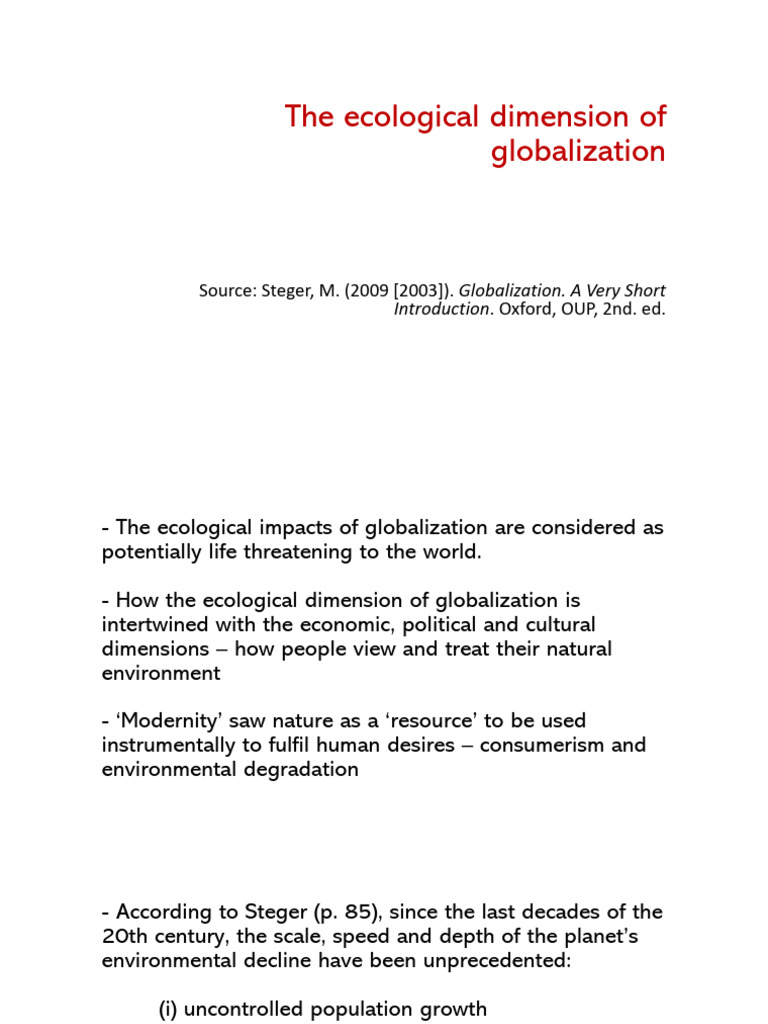 Globalization Ecological Dimension 23 24 | PDF | Globalization ...