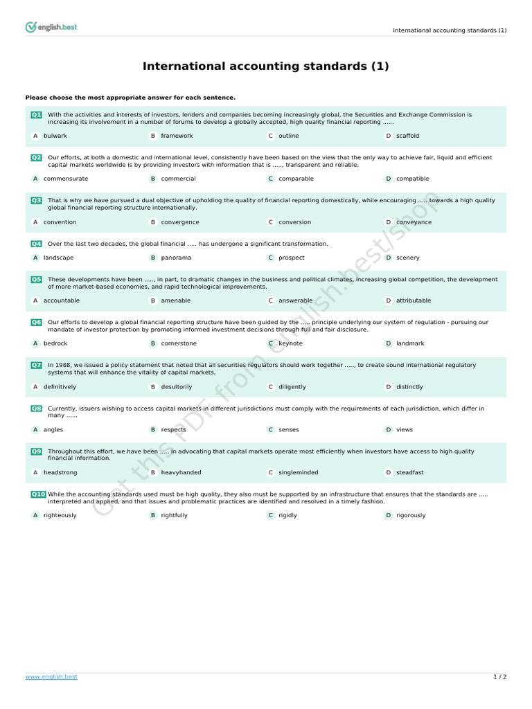 International Accounting Standards | PDF | Financial Statement ...