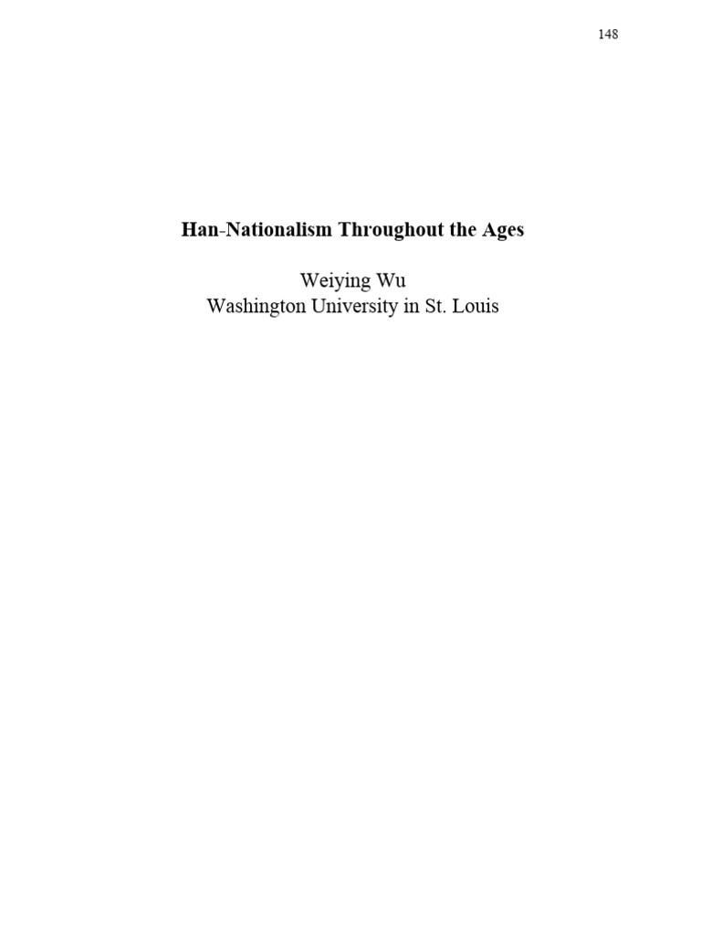 Han Nationalism: Historical Perspectives | PDF | Han Chinese | China