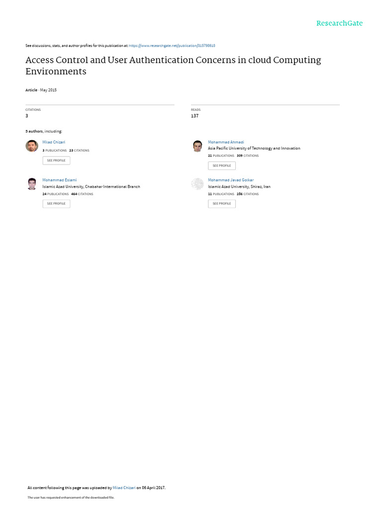Cloud Access Control Challenges | PDF | Cloud Computing | Access Control