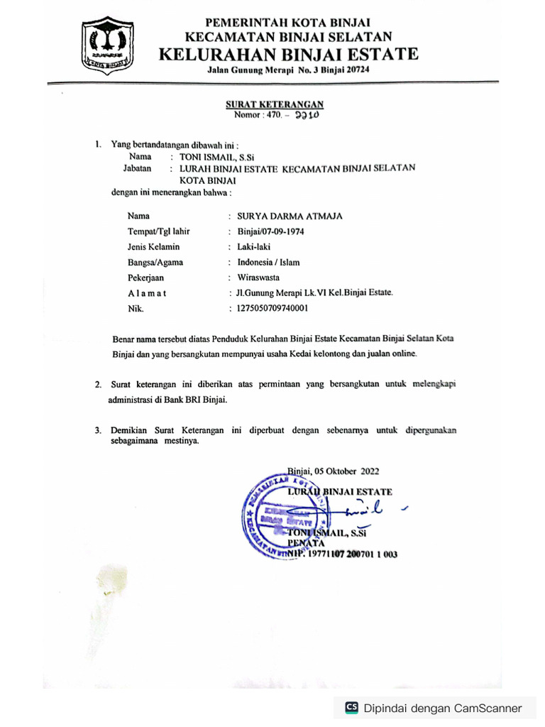 SKU Surya Darma Atmaja | PDF