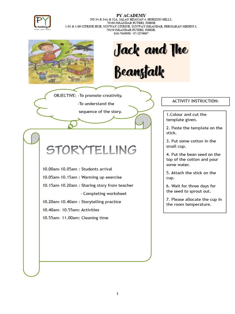 Jack and the beanstalk | PDF