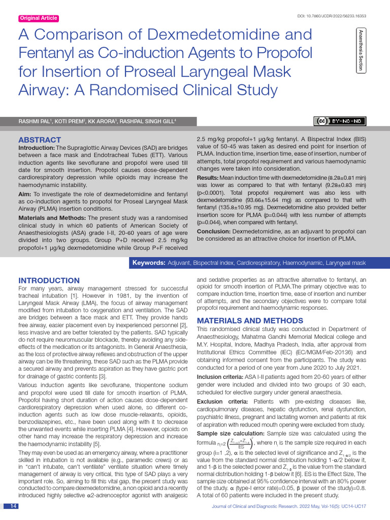 DR Koti Prem, Publication | PDF | Fentanyl | Medicine