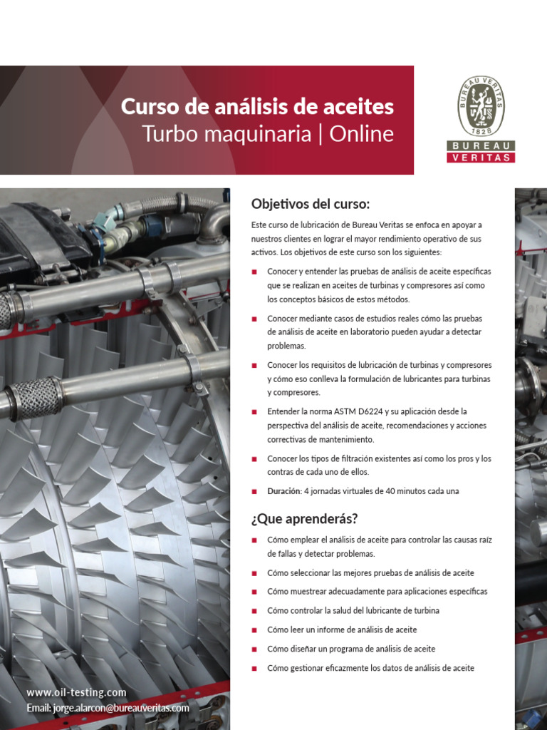 Curso Análisis Aceites Turbo Maquinaria Online | PDF