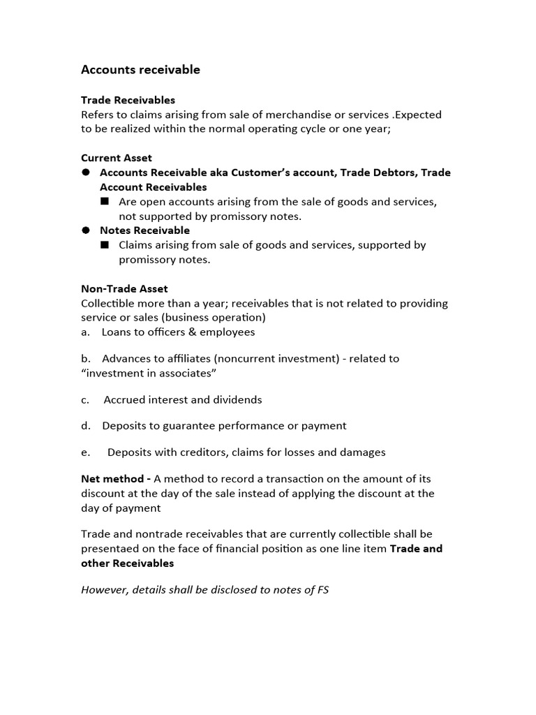 Accounts Receivable | PDF | Bad Debt | Debits And Credits Accounts Receivable | PDF | Bad Debt | Debits And Credits
