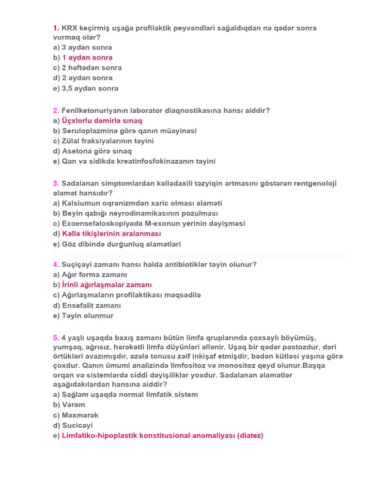 ƏN Son Suallar VƏ Cvblar - 240113 - 175128 | PDF