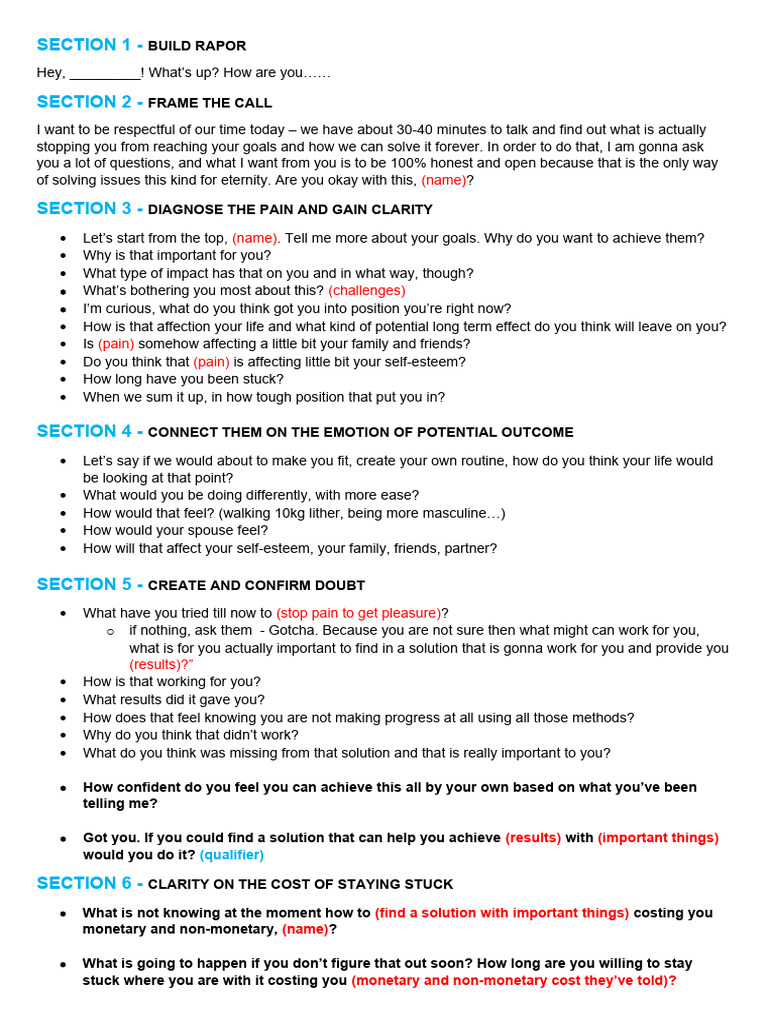 Sales Script Update 2 | PDF | Dieting