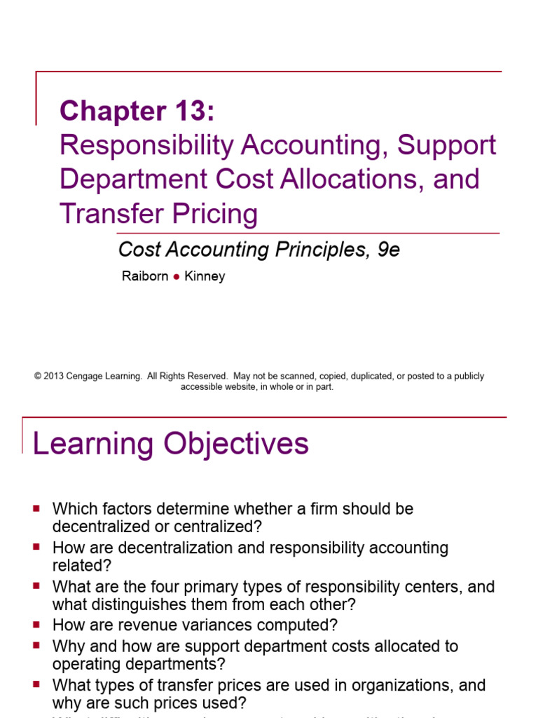 Responsibility Transfer Price | PDF | Profit (Economics) | Prices