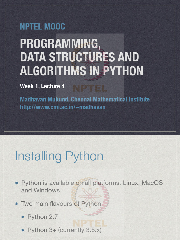 Python Week1 Lecture4 Handout | PDF