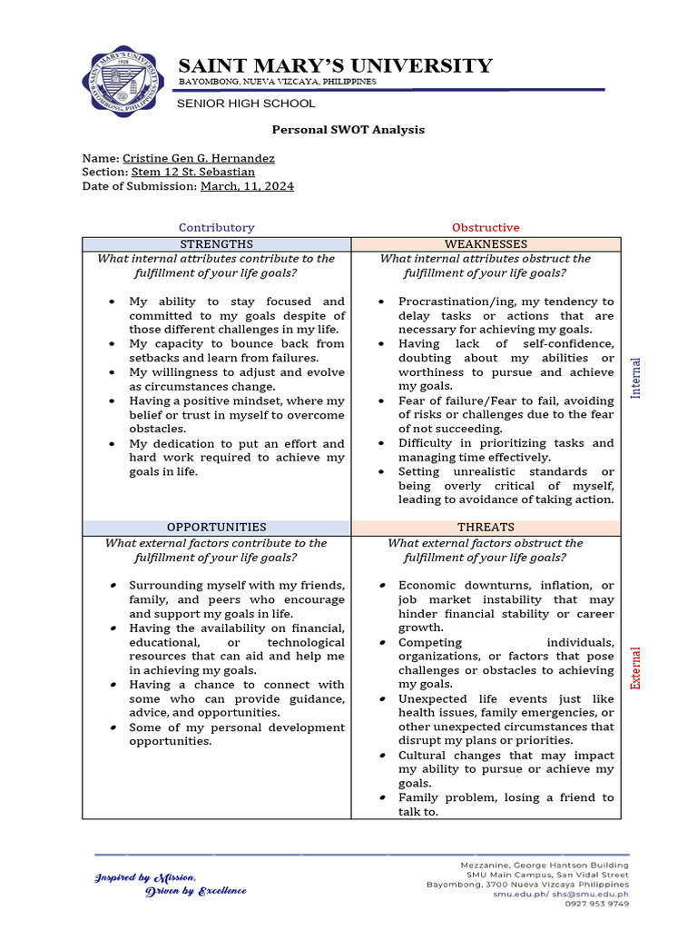 SWOT Analysis | PDF | Swot Analysis | Behavioural Sciences