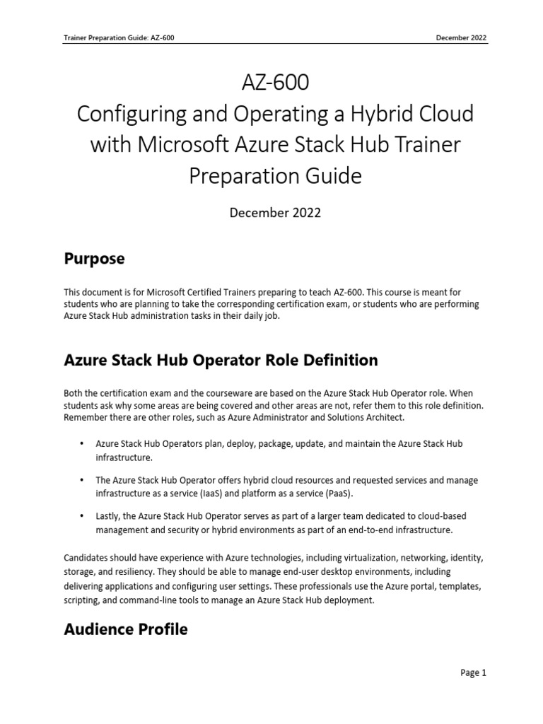 AZ 600T00A ENU TrainerPrepGuide | PDF | Microsoft Azure | Cloud Computing
