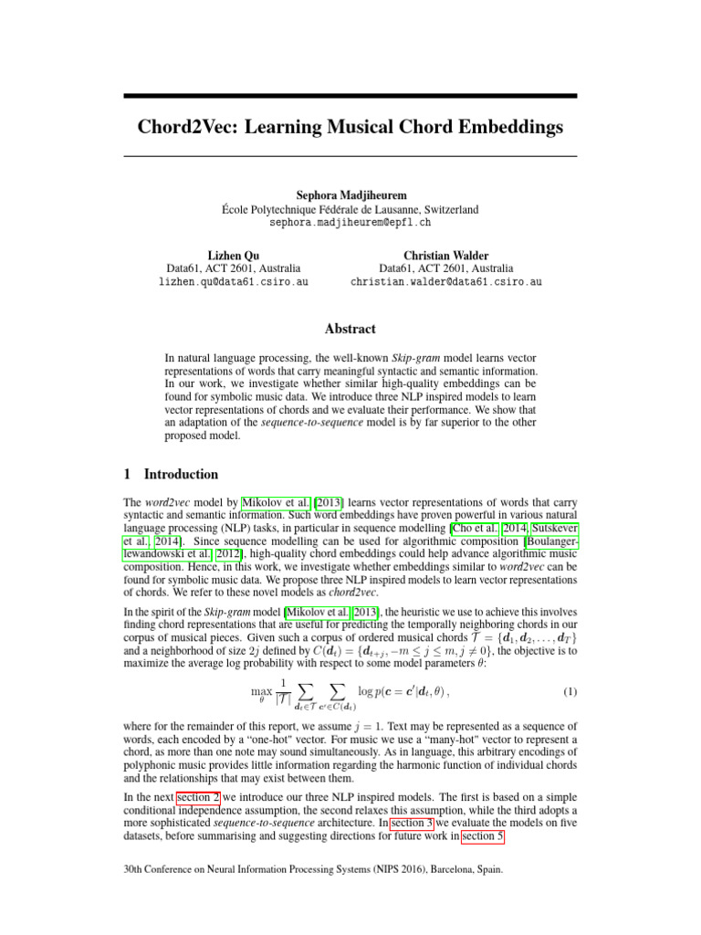 Chord 2 Vec | PDF | Matrix (Mathematics) | Algorithms