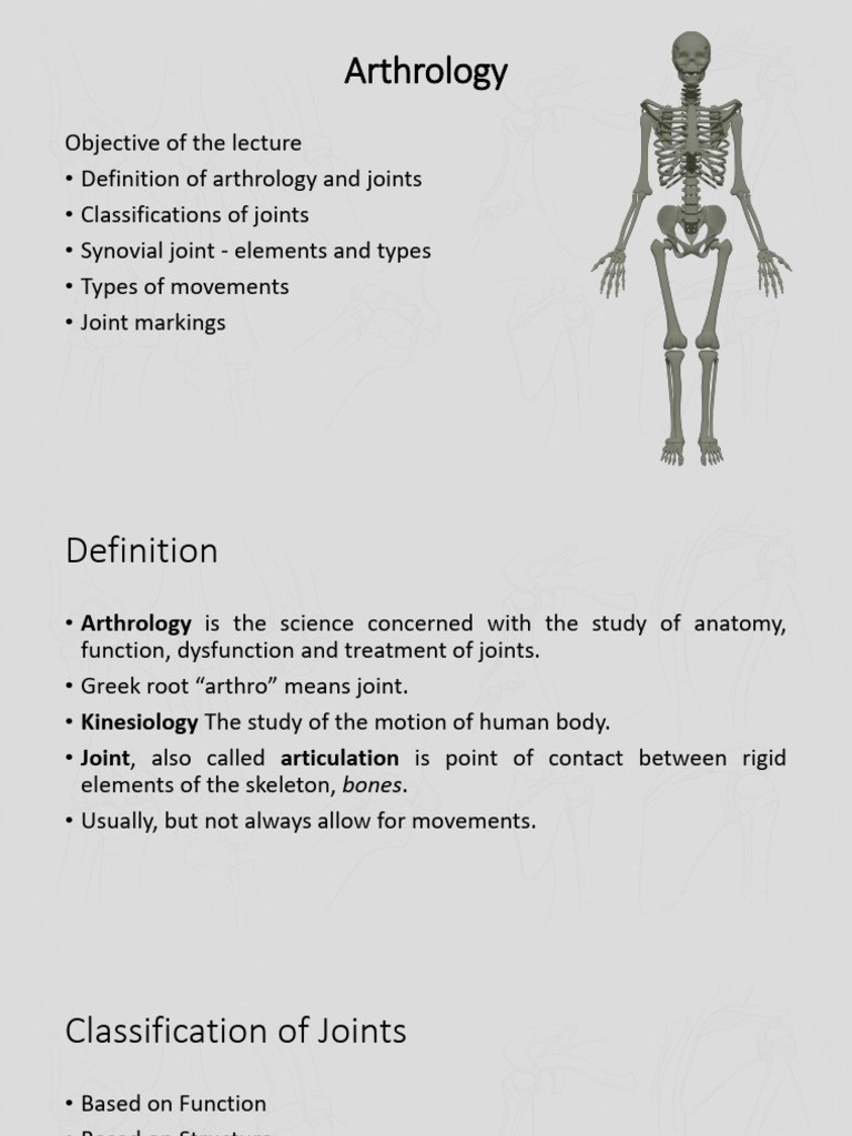 Arthrology (Presentation) Author Anatomy Plcnet | PDF | Anatomical Terms Of Motion | Knee