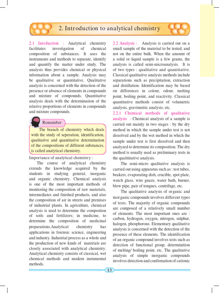 MSB Class 11 Chemistry-Ch2 | PDF | Analytical Chemistry | Chemical Substances