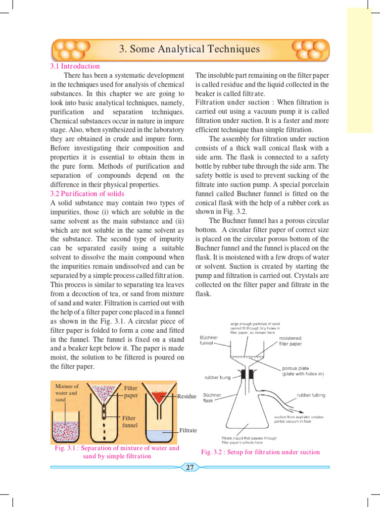 MSB Class 11 Chemistry-Ch3 | PDF | Chromatography | Distillation