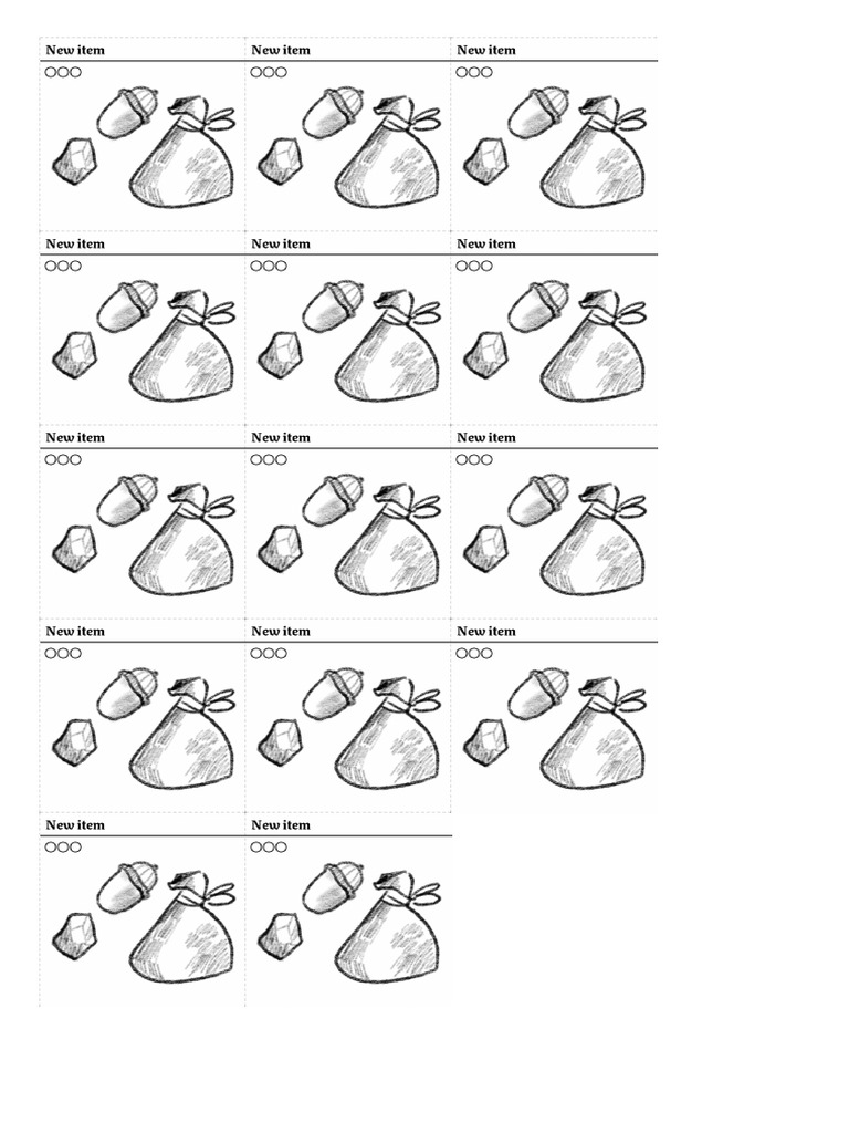 Item Card Stones | PDF