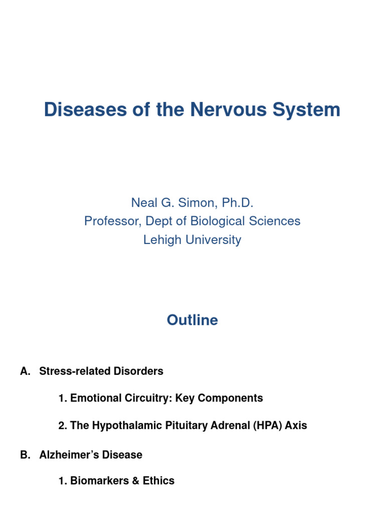 Diseases of The Nervous System (Presentation) Author Neal G Simon | PDF ...