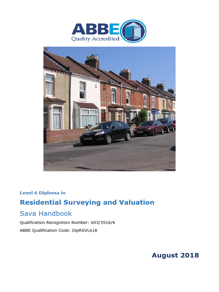 ABBE Handbook - Level 6 Diploma in Residential Surveying and Valuation ...