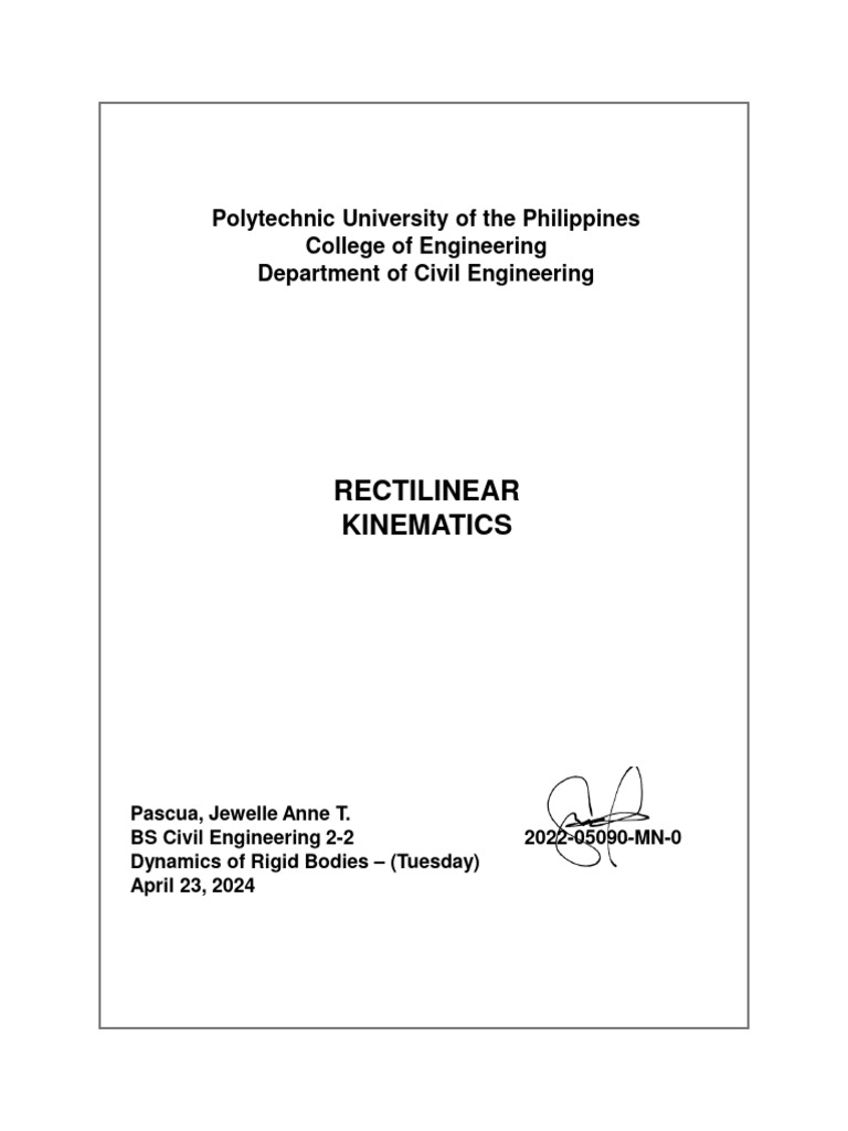 Problem Set Format Dynamics | PDF | Acceleration | Velocity