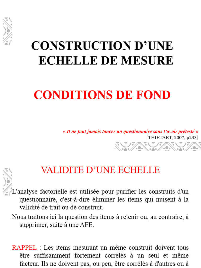 4 Validation Dune Echelle de Mesure | PDF