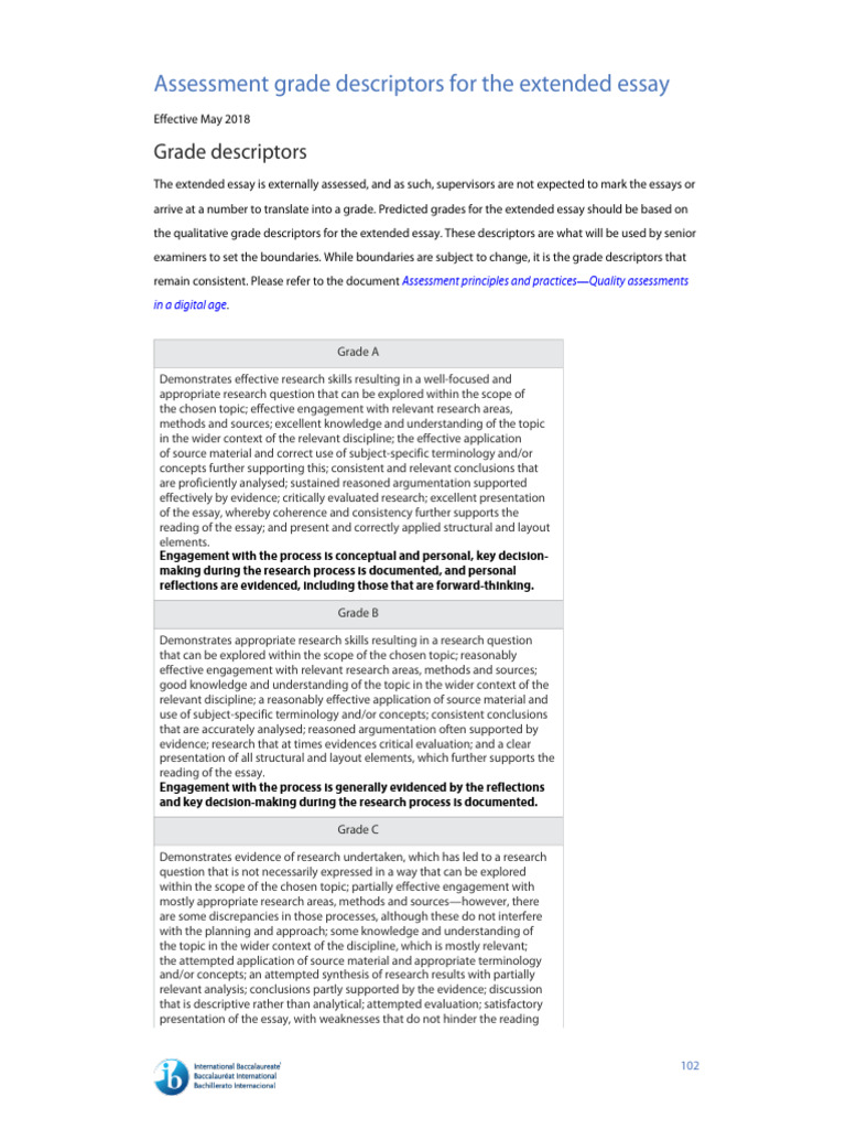 EE Grade Descriptors | PDF