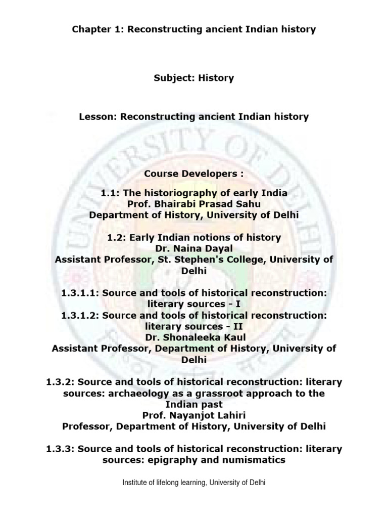 Reconstructing Ancient Indian History | PDF | Ramayana | Historiography