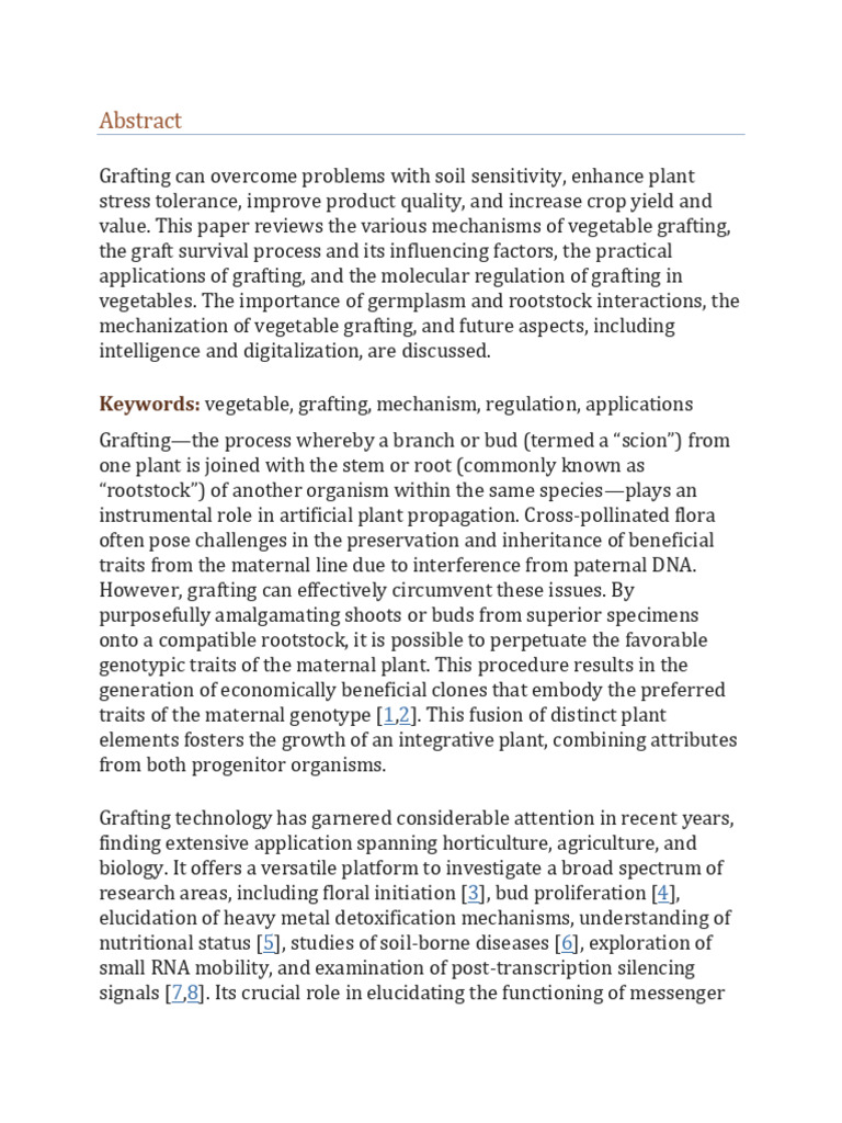 Research On Stem Graftng | PDF | Grafting | Life Sciences