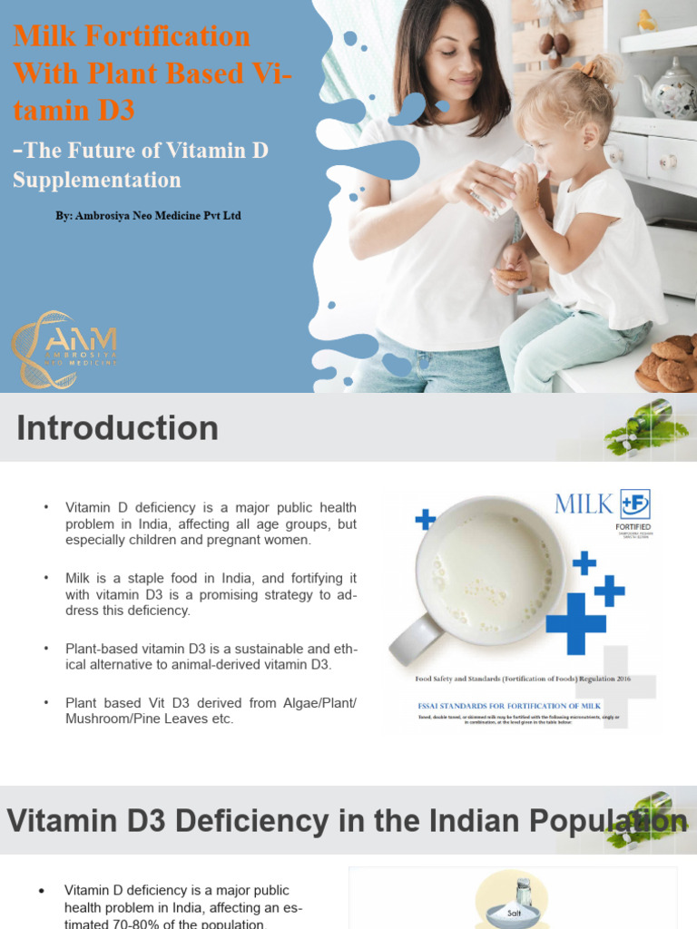 Plant-Based Vitamin D3 Milk Fortification | PDF | Vitamin D | Milk