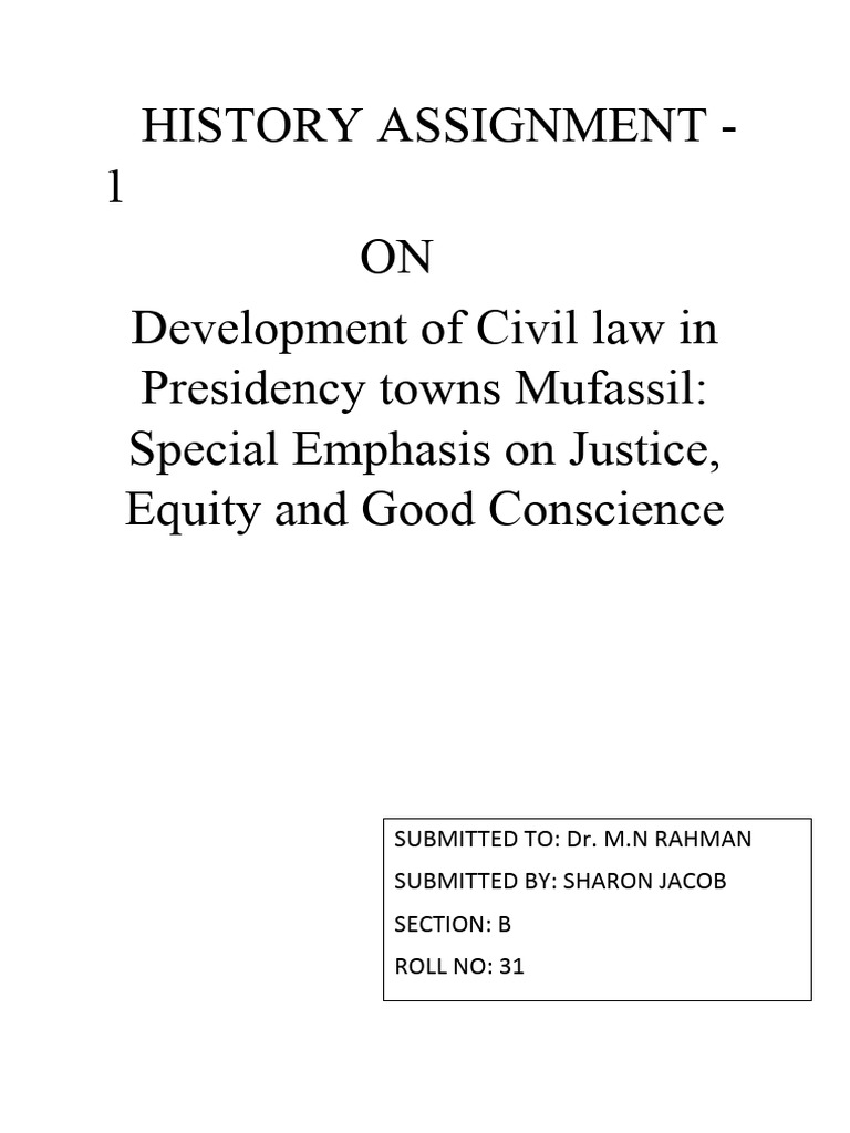 History Assignment-1 | PDF | Jurisdiction | Common Law